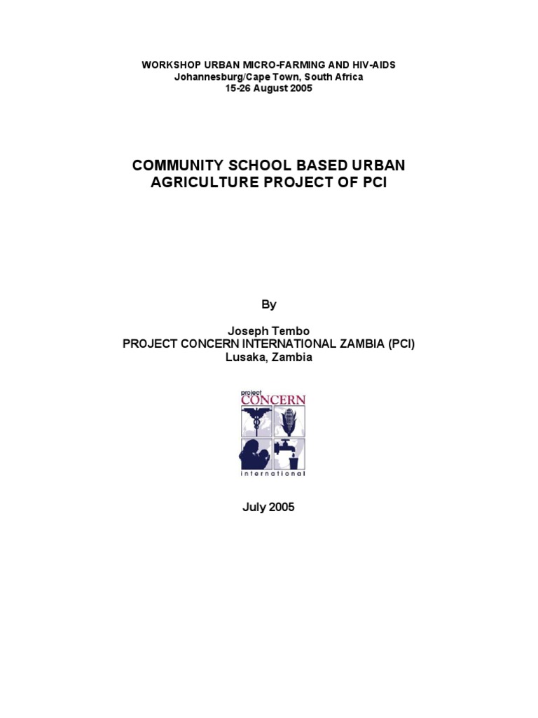 School-Based Urban Agriculture in Zambia | PDF | Urban Agriculture ...
