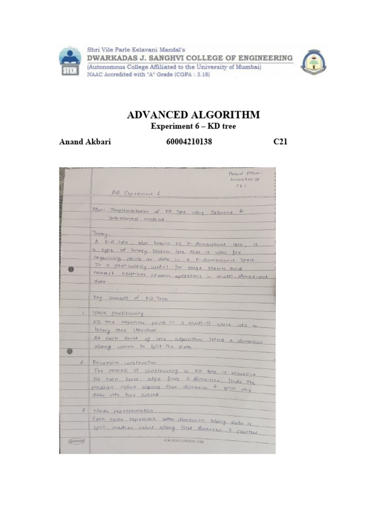 KD Tree Implementation in Python | PDF | Teaching Methods & Materials