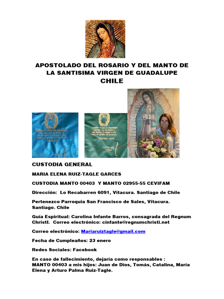 Copia de Apostolado Del Manto de La Virgen de Guadalupe y Del Santo ...