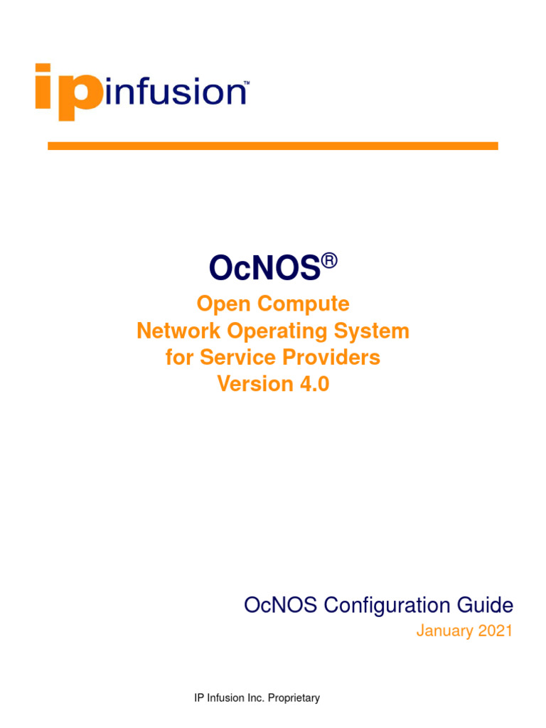 OcNOS-SP Config Guide | PDF | Ip Address | Communications Protocols