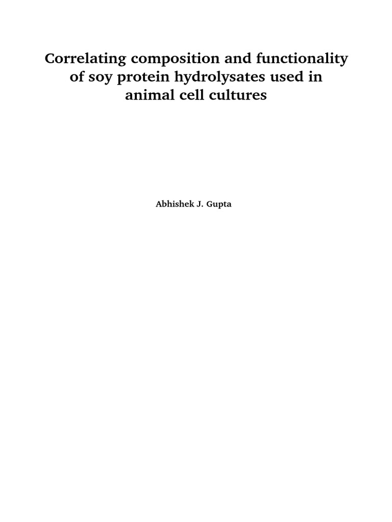 Correlating Composition And Functionality Of Soy Wageningen University And Research 345885