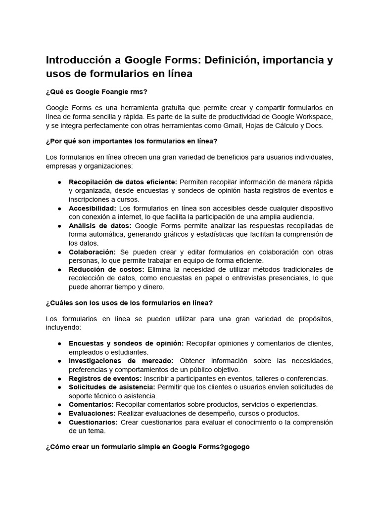Clase de Google Forms | PDF | Metodología de encuesta | Software