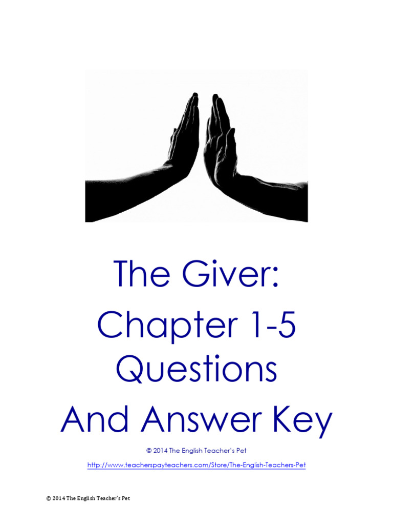 The Giver Chapters 15 Questions Vocabularyand Answer Key | PDF | The Giver | Copyright