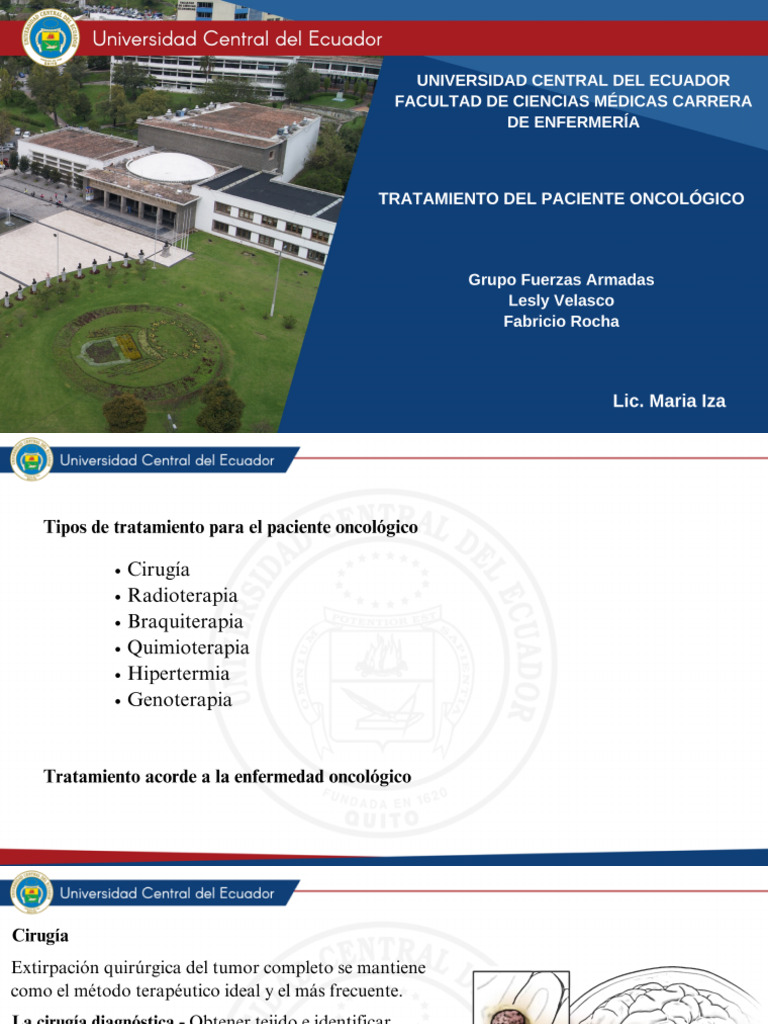 Tratamiento Paciente Oncologico | PDF