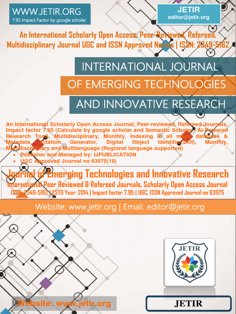 JETIR Front Page | PDF | Academic Journal | Open Access