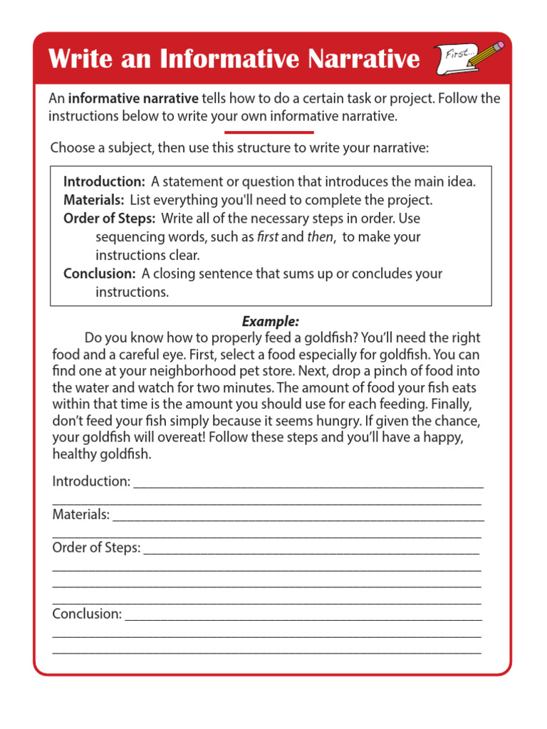 How to Write an Informative Narrative | PDF