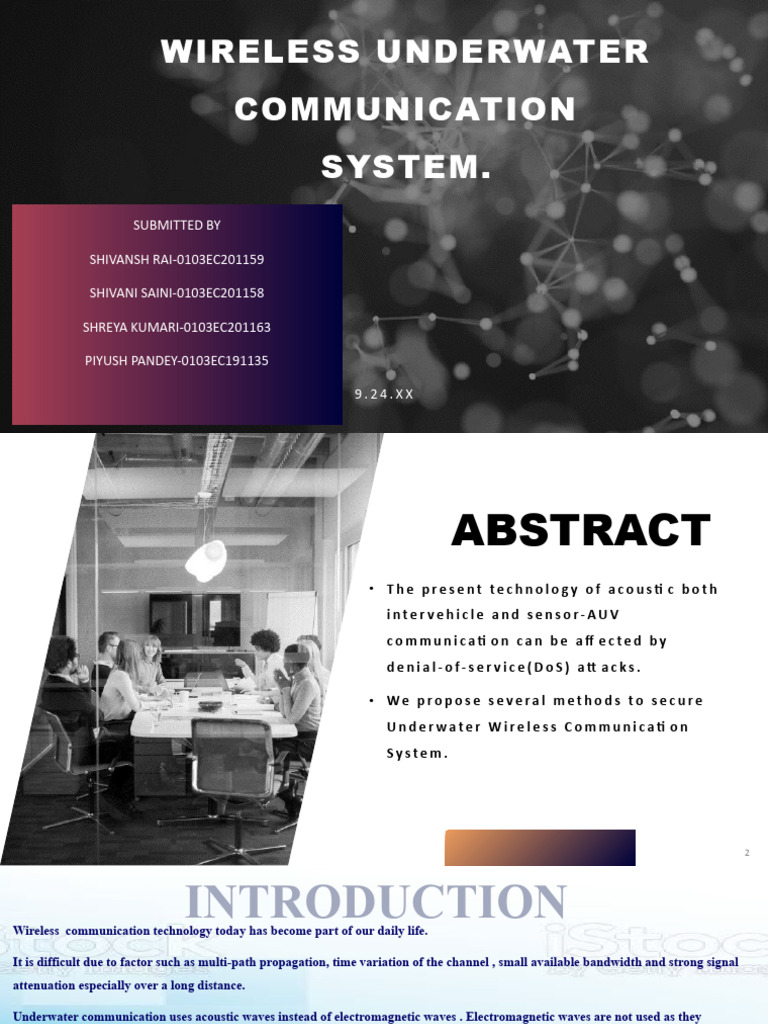 Wireless underwater communication | Download Free PDF | Modulation ...