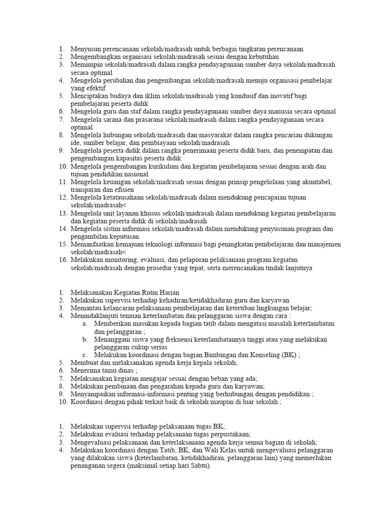 Program Kerja Kepsek | PDF | Seni