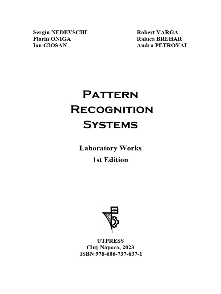 Pattern Recognition Systems | PDF | Covariance | Variance