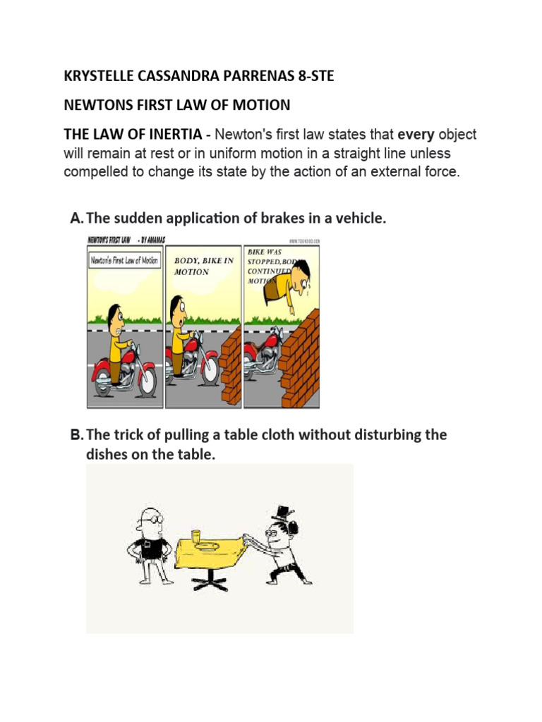 Newtons First Law of Motion | PDF