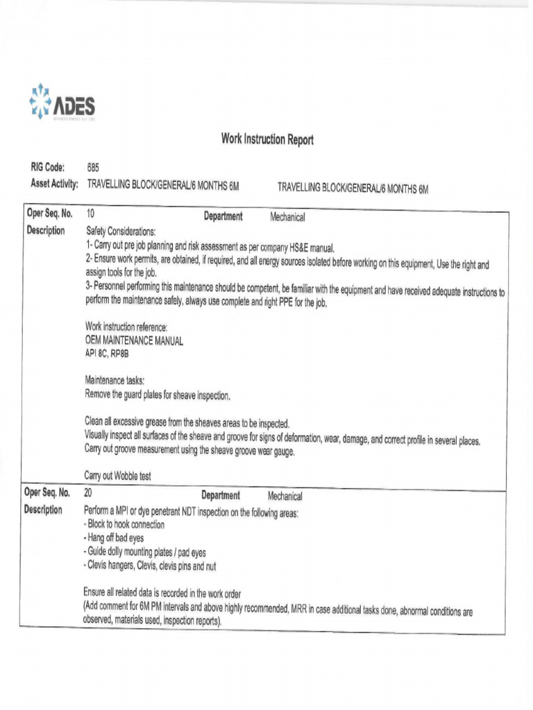 6 Monthly MPI Inspections | PDF