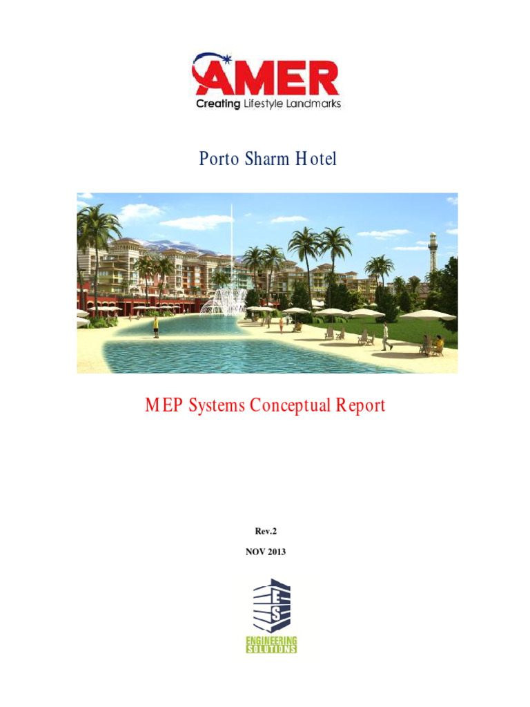 Porto Sharm Hotel MEP Systems Report | PDF | Duct (Flow) | Electric ...