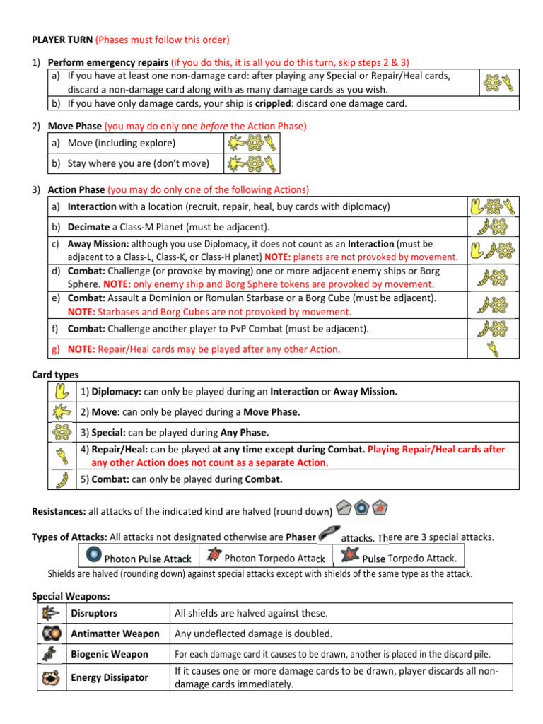 Star Trek Frontiers Quick Guide v2 | PDF | Language Arts & Discipline