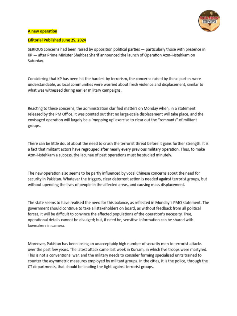 A new operation 25-06 | PDF | International Relations | National Security
