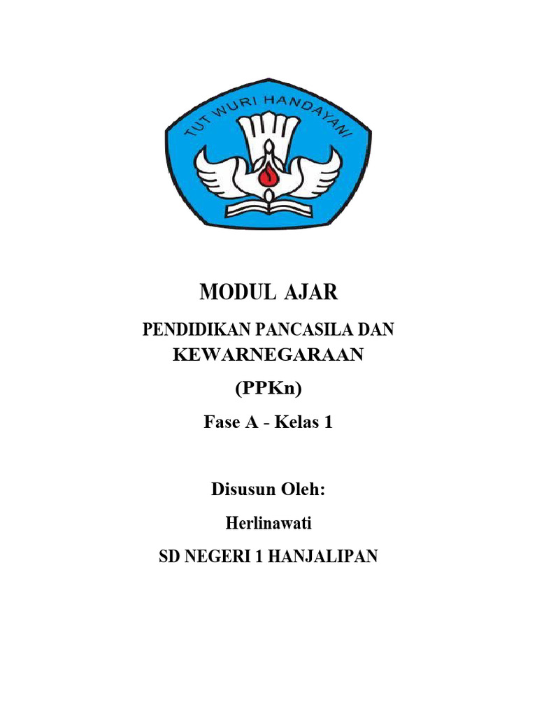 Modul Ajar PPKN Fase A - Kelas 1 SDN 4 KOTA BESI HULU | PDF