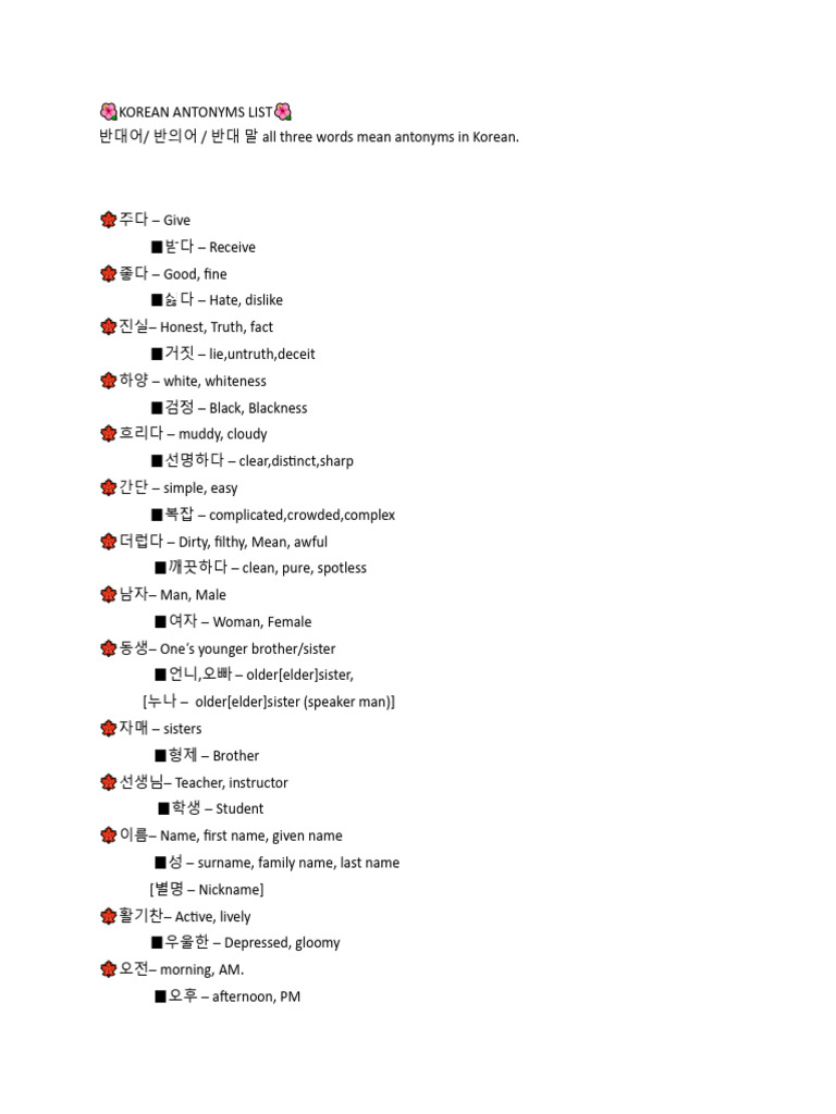 Synonyms Antonyms 1 | PDF