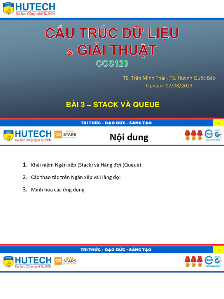 Bài 3 Stack Và Queue-2023 | PDF