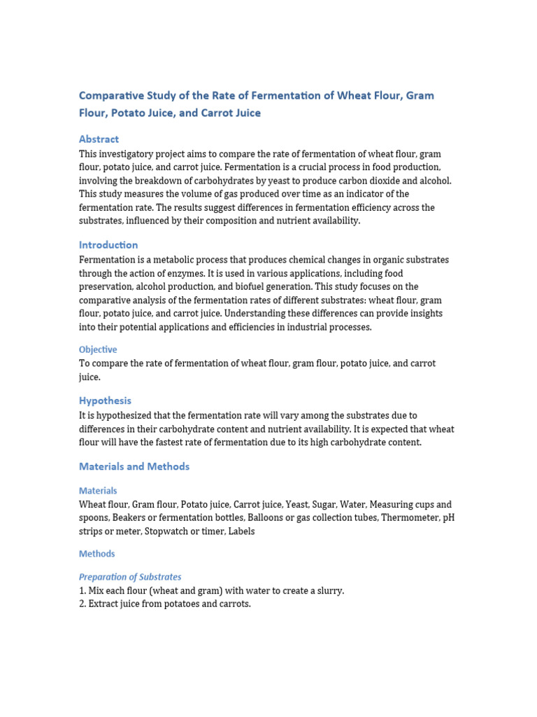 Fermentation Rate Study Updated | PDF | Fermentation | Ethanol