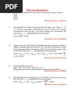Electrochemistry Previous Year Questions | PDF | Electrochemistry ...