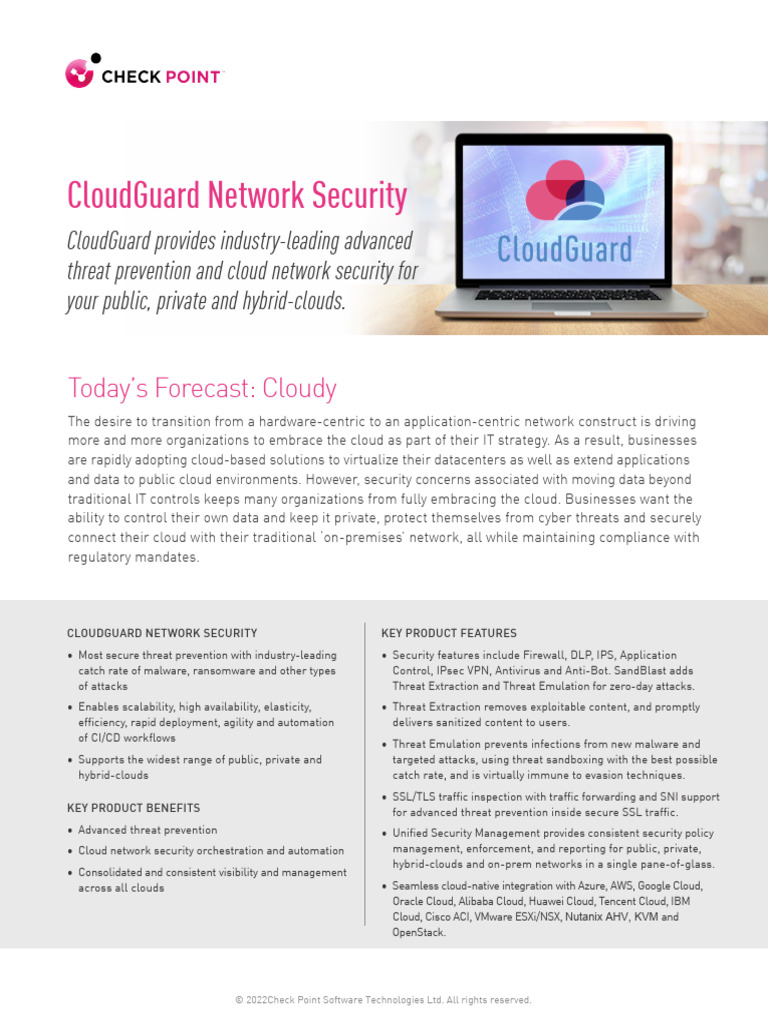 Cloudguard Network Security Solution Overview | PDF | Cloud Computing | Computer Security