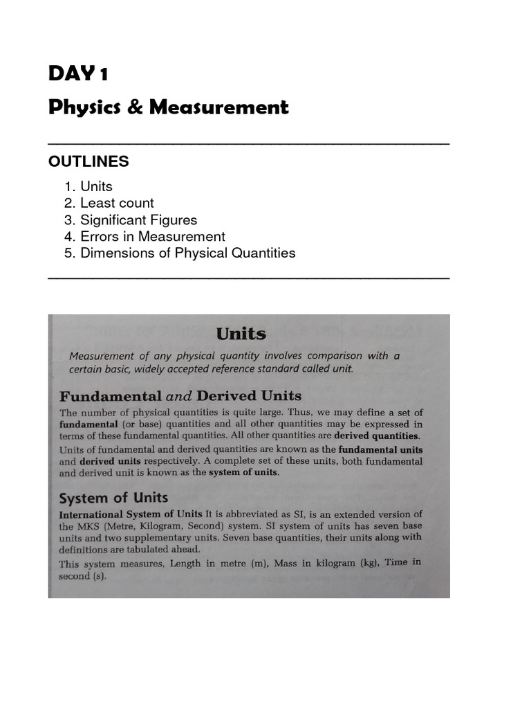 Physics Measurement Basics | PDF | Career & Growth