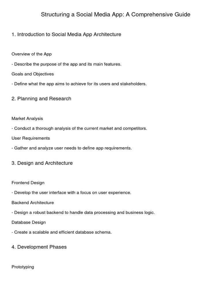 Social Media App Structure Presentation | PDF