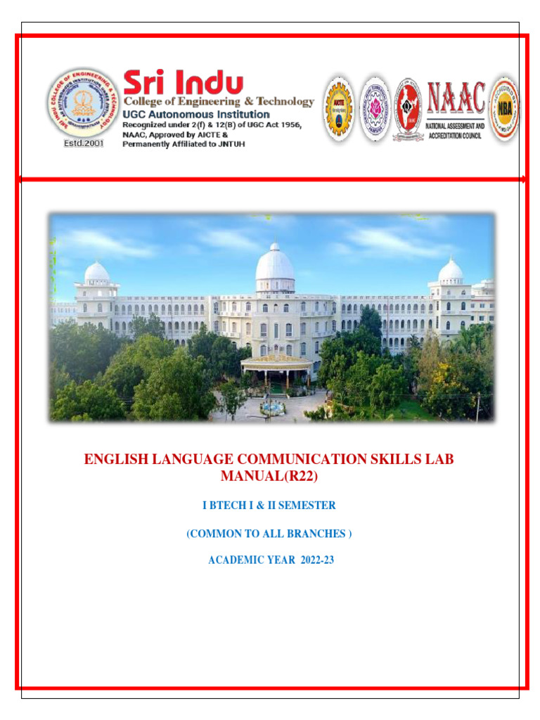 R 22 Elcs Lab Manual | PDF | Phonetics | Vowel
