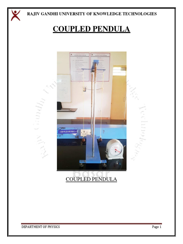 Coupled Pendula Modified | PDF | Resonance | Pendulum