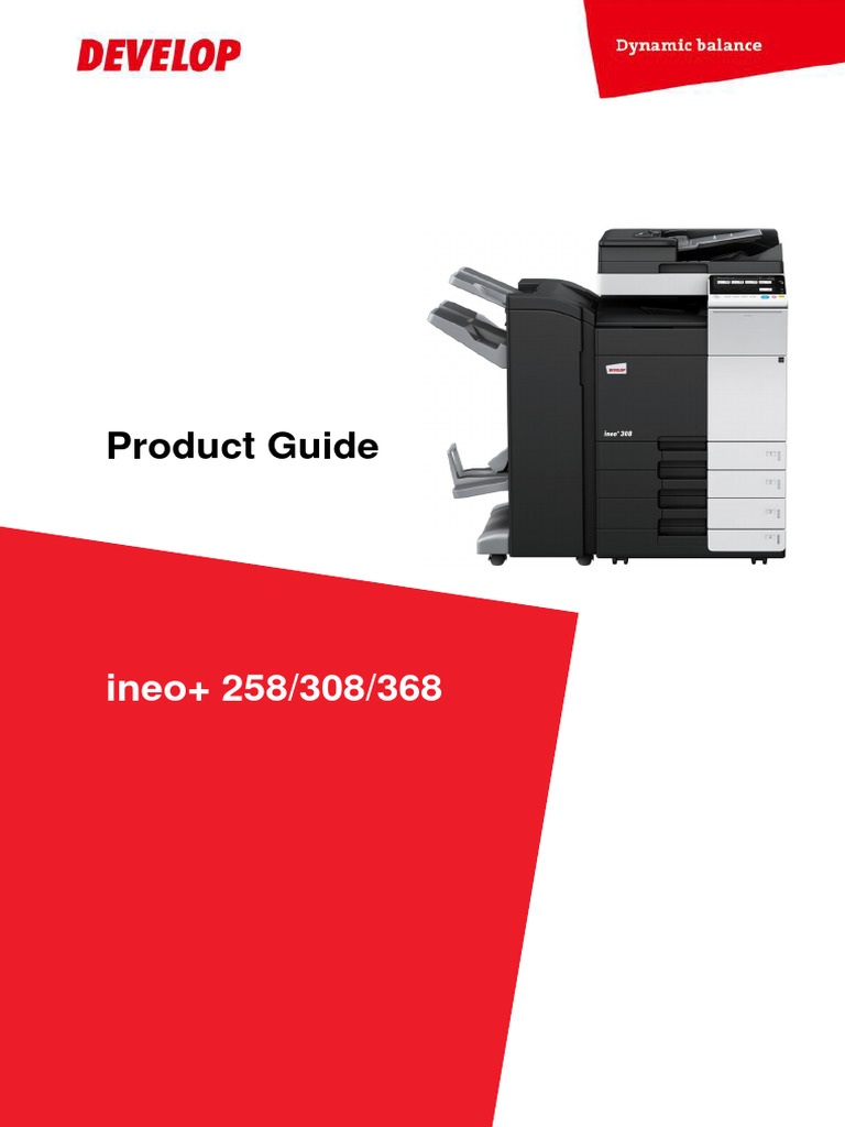 Ineo+ 258/308/368 Product Guide | PDF | Image Scanner | Paper