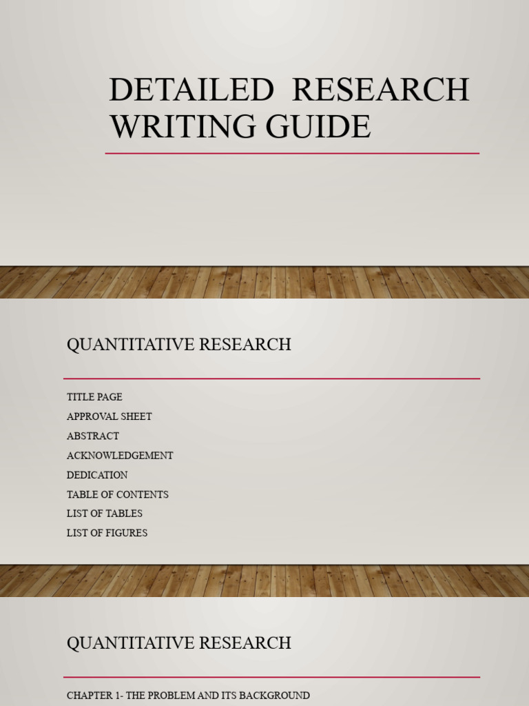 Research Writing Guide 2022 For Quanti | PDF | Sampling (Statistics) | Theory