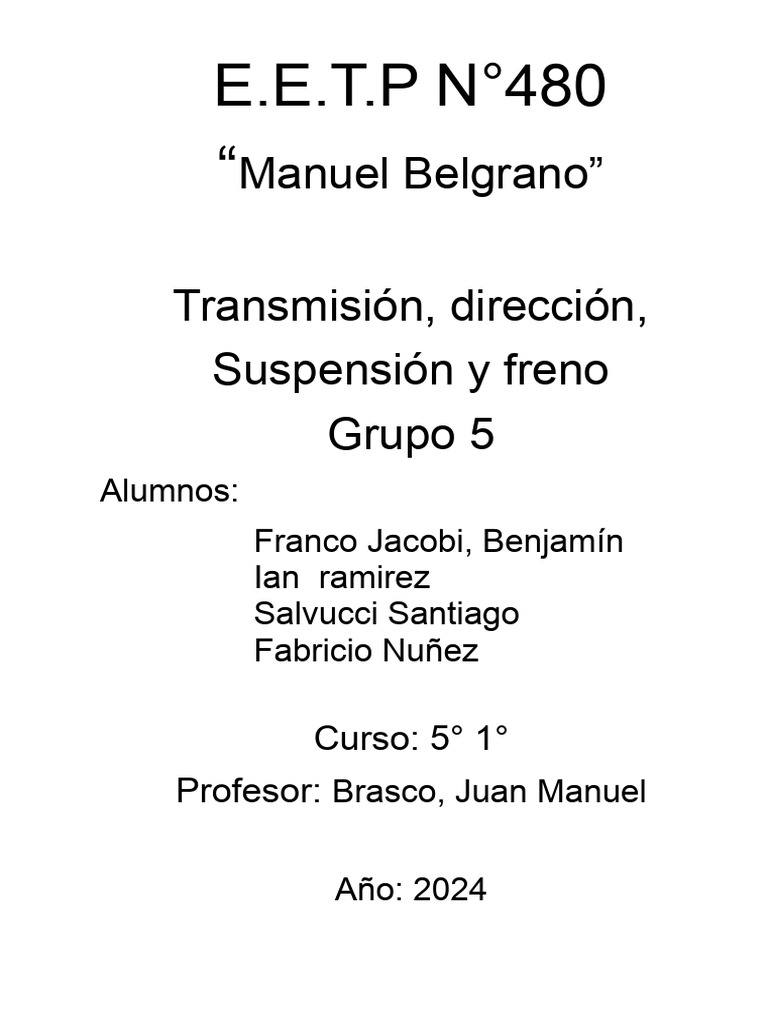 Trabajo Practico n2 | PDF | Transmisión automática | Engranaje Trabajo Practico n2 | PDF | Transmisión automática | Engranaje