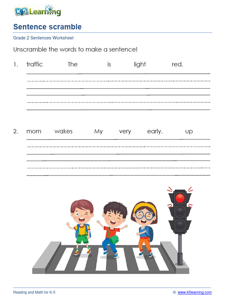 Grade 2 Sentence Scramble C | PDF