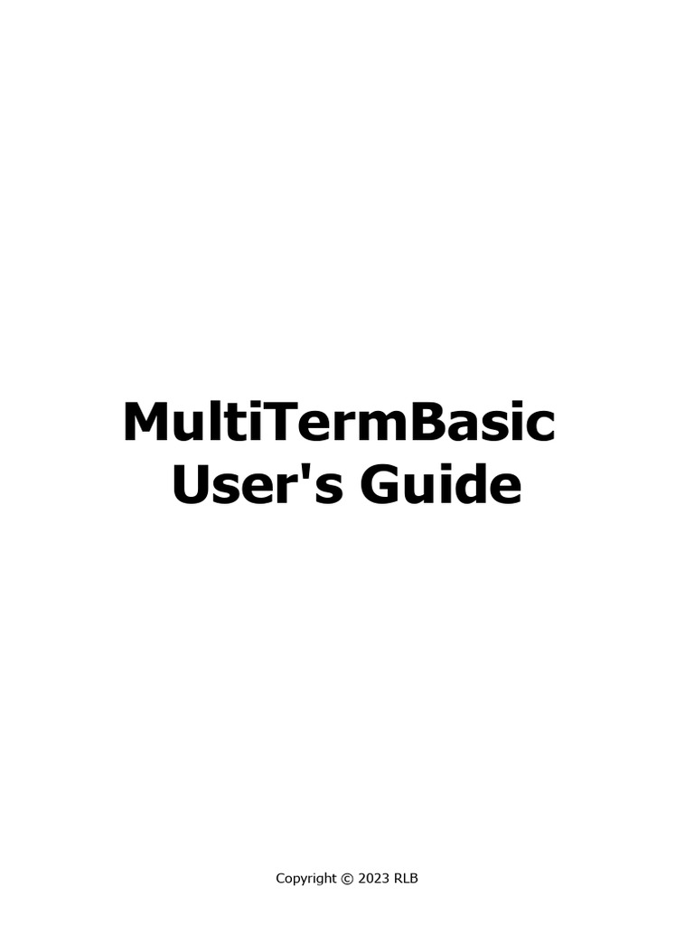 Multitermbasic User S Guide Pdf Modem Port Computer Networking