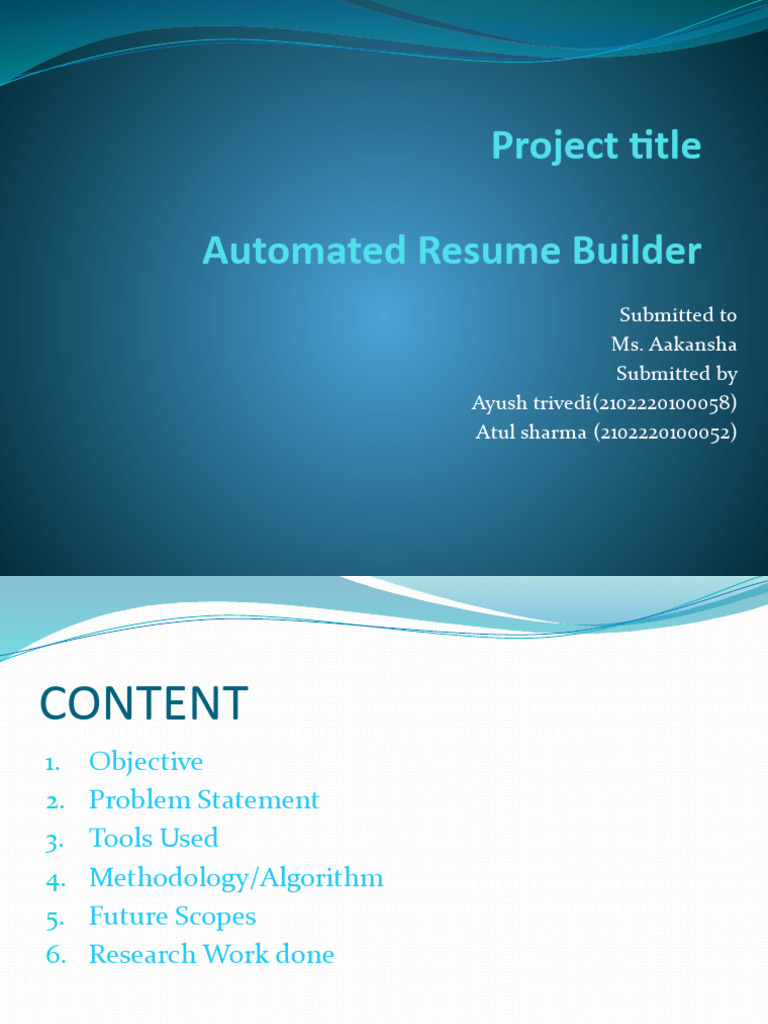 Resume Builder Project | PDF | Career & Growth | Art