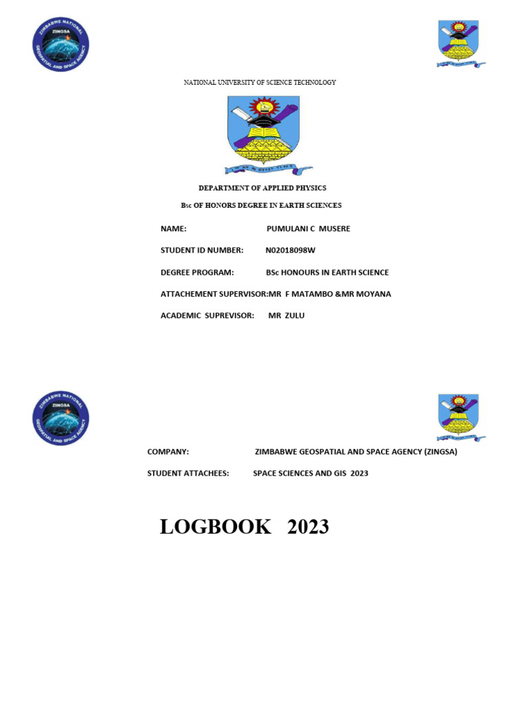Logbook 2023 Pumulani C Musere | Download Free PDF | Unmanned Aerial ...