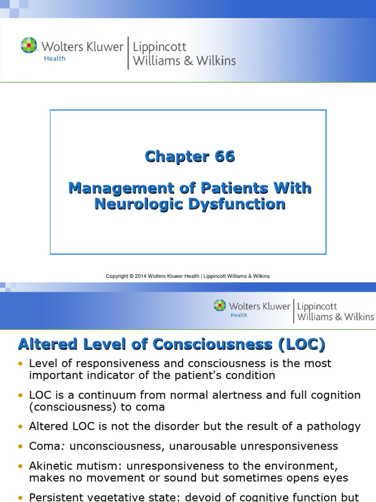 Chapter 66 Management of Patients With Neurologic Dysfunction | PDF ...