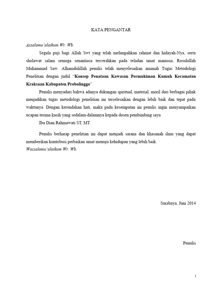 Kata Pengantar Metlit | PDF