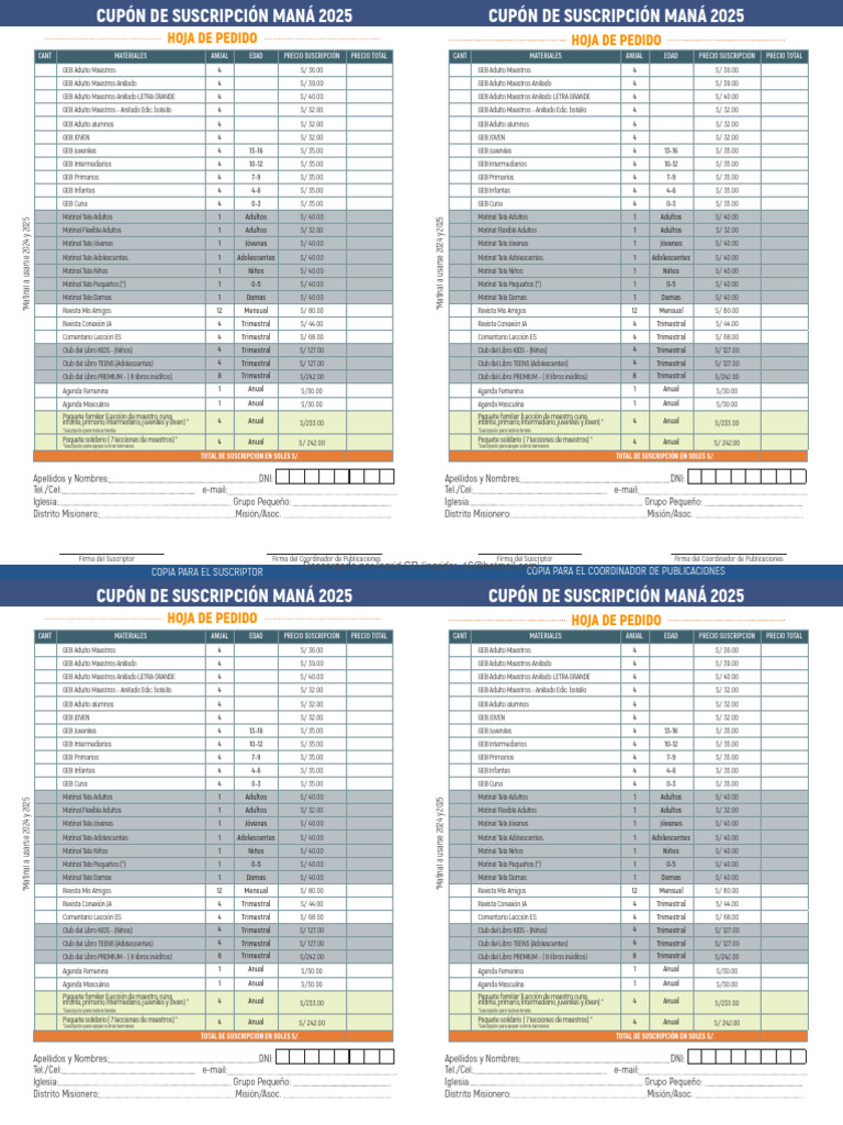 Cupon Mana 2025 | PDF