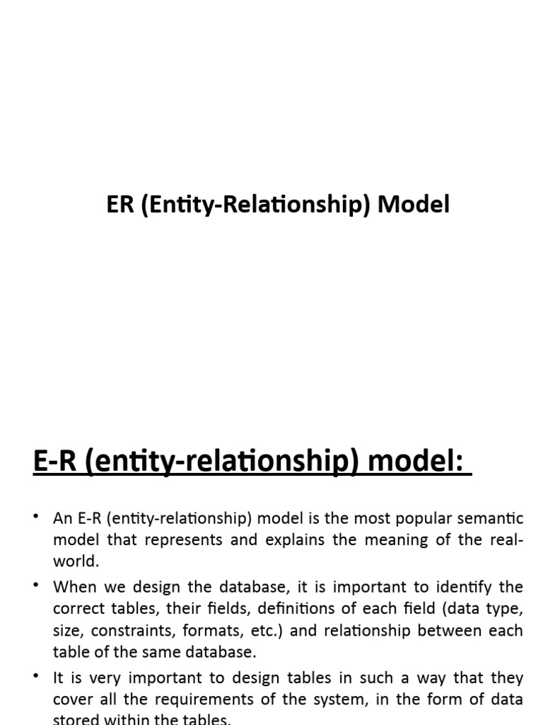 Unit-I-ER Model | PDF | Computing | Computer Programming