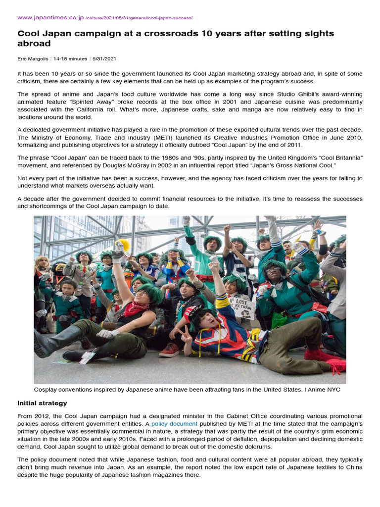 Pop-Culture Diplomacy in Japan: Soft Power, Nation Branding and The ...