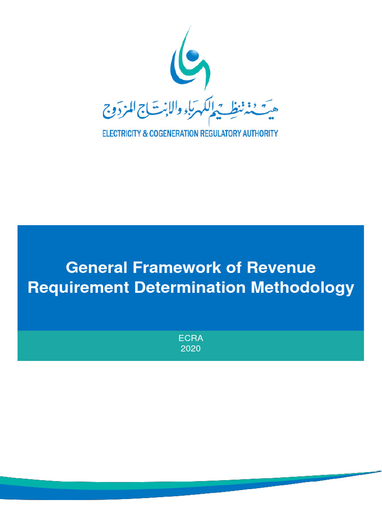 General Framework of Revenue Requirement Determination Methodology ...