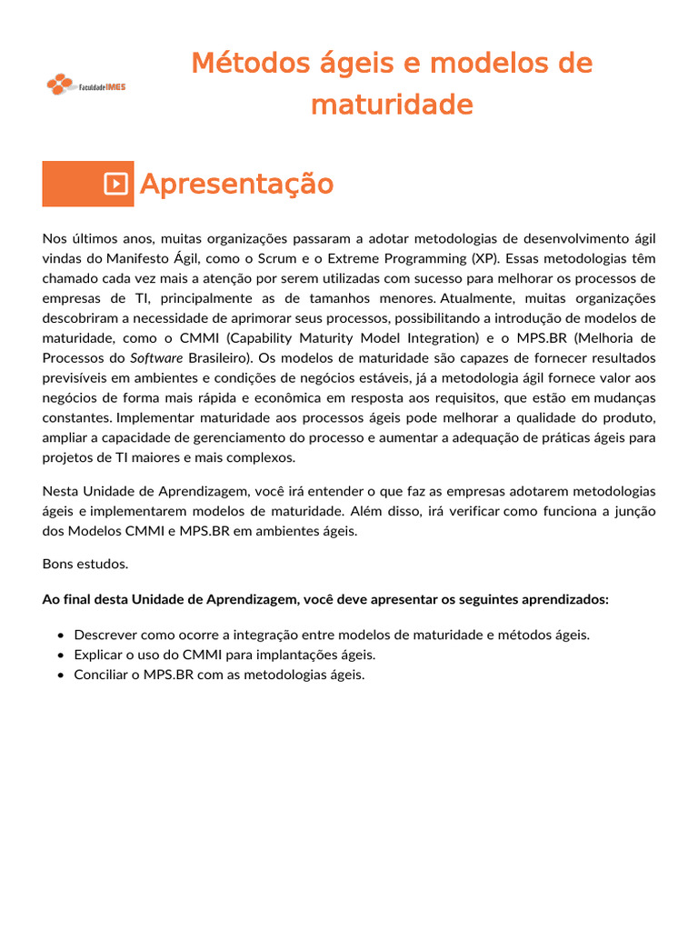 Métodos ágeis e modelos de | PDF | Desenvolvimento ágil de software ...