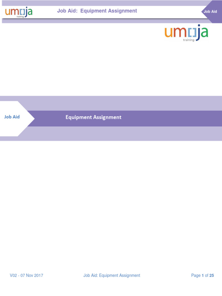 Equipment Assignment Job Aid Guide | PDF | Icon (Computing) | Computer File
