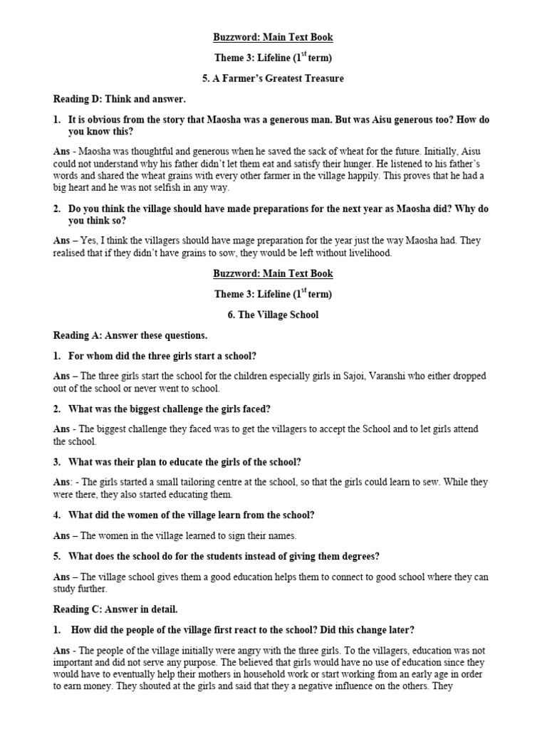 Buzzword Main Course Book 7 | PDF | Poetry