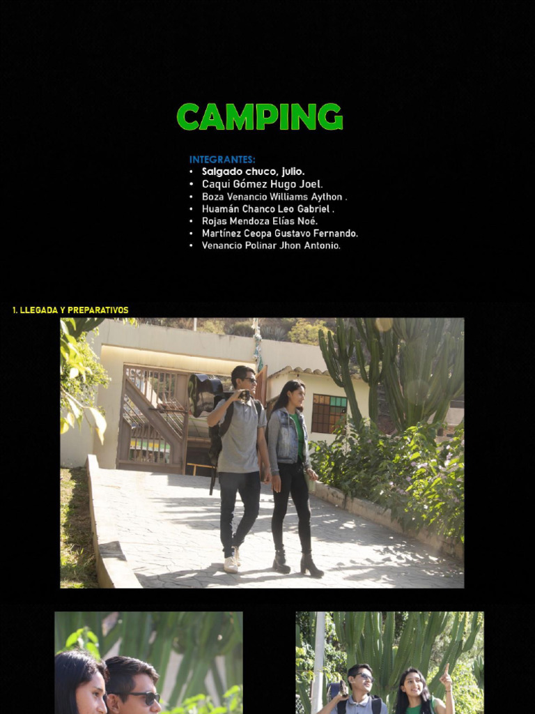 Sesión Fotográfica - Camping | PDF