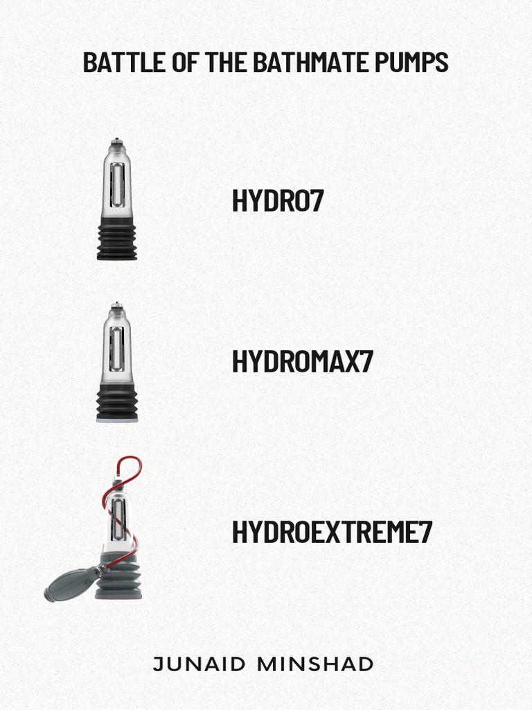 Comparing Bathmate Hydro Pumps | PDF | Pump | Health Care