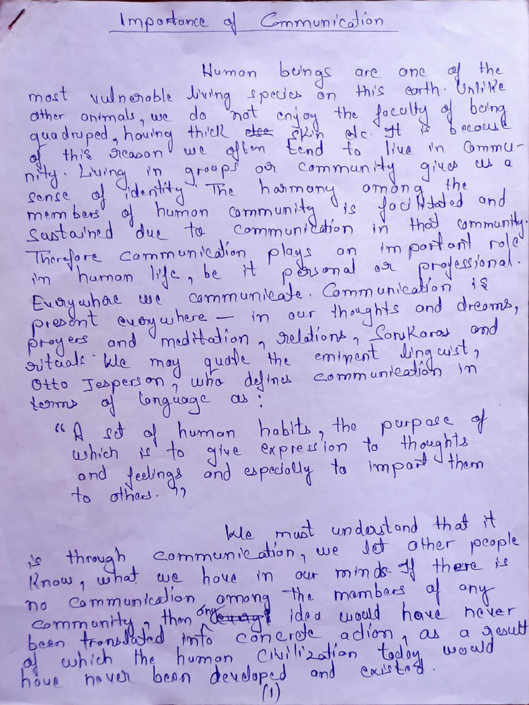 Importance of Communication | PDF