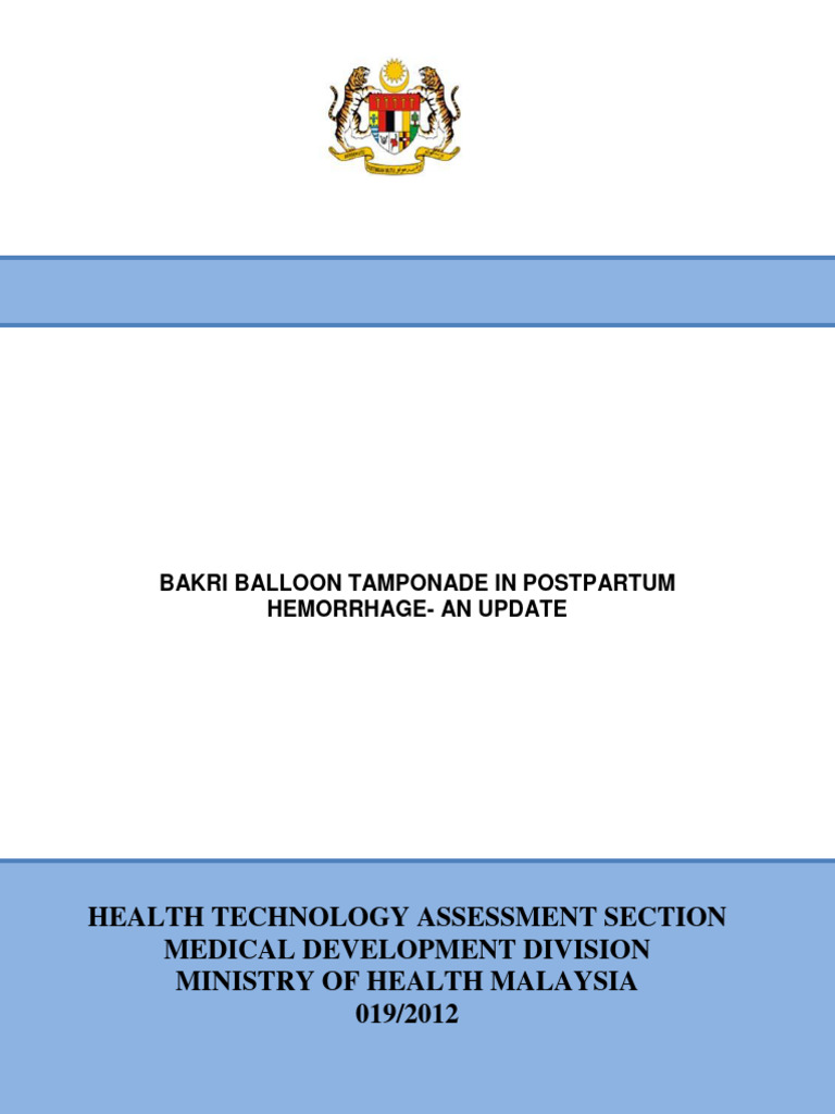 Bakri Ballon-An Update | PDF | Obstetrics | Health Care