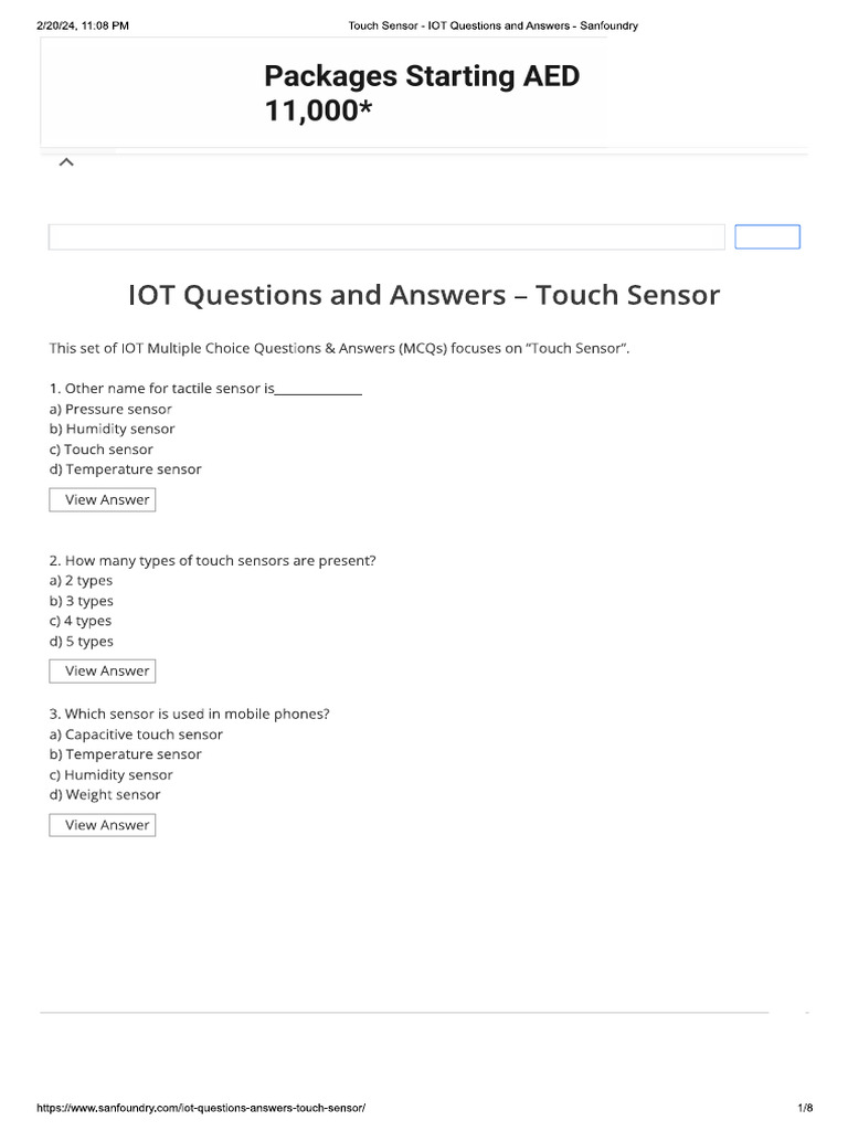Iot MCQ 12 | PDF