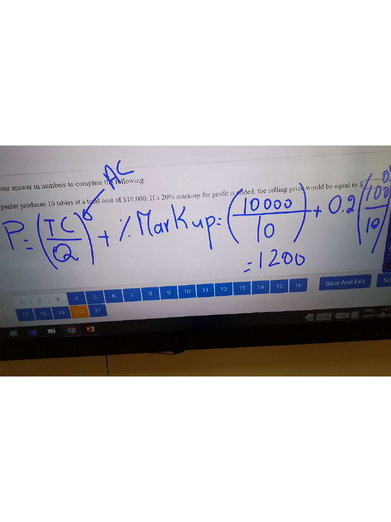 Business Calulation Example | PDF